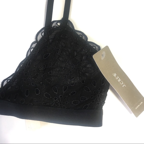 J. Crew | Intimates & Sleepwear | J Crew Black Eyelet Lace Bralette ...